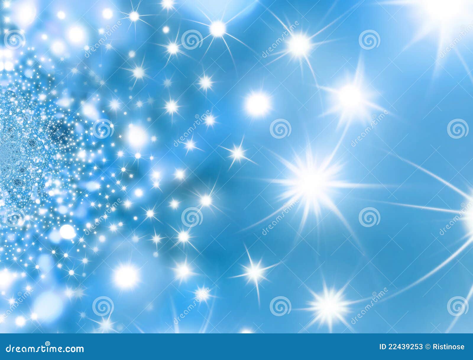 Starry Night Blue Christmas Background Stock Photos - Image: 22439253