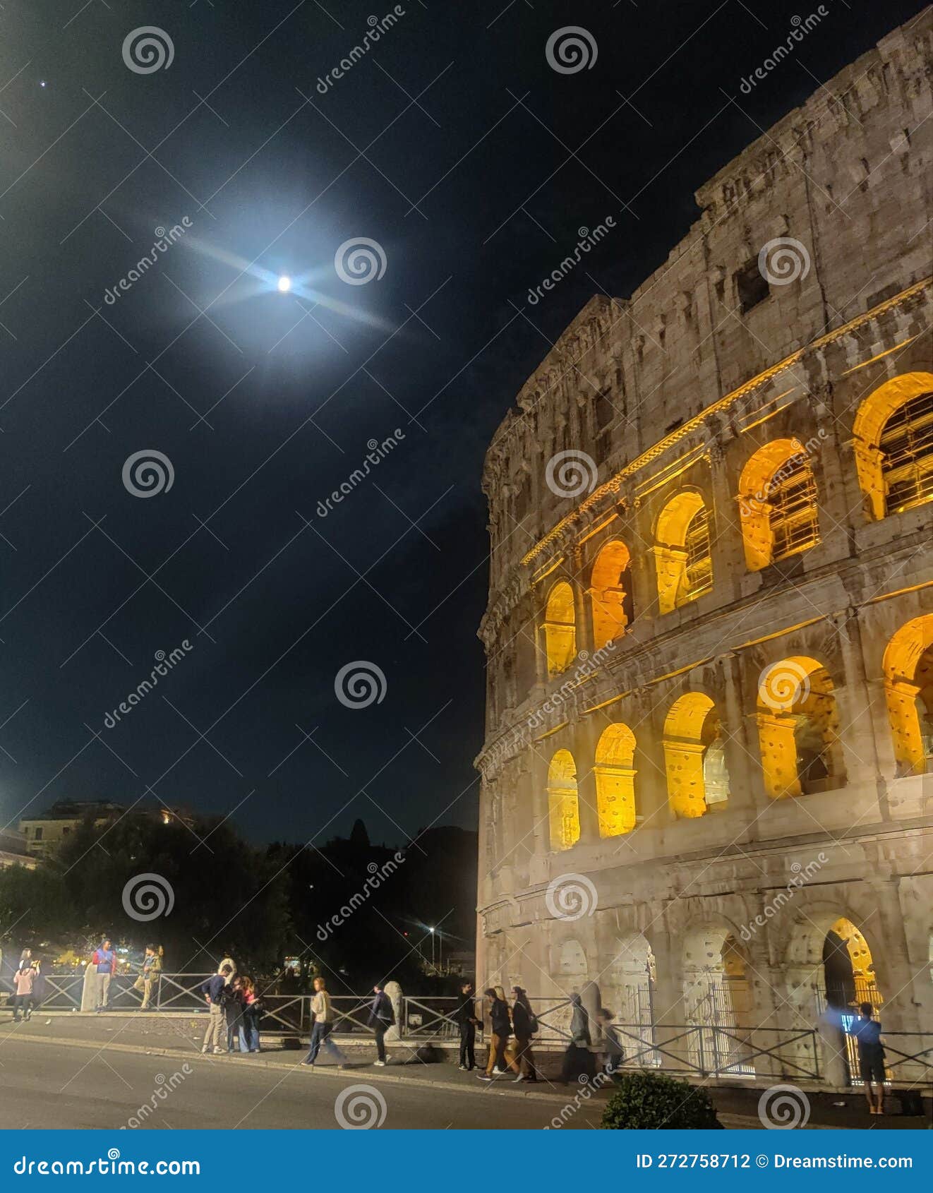 Starry Night Coliseum Rome editorial photography. Image of coliseum ...