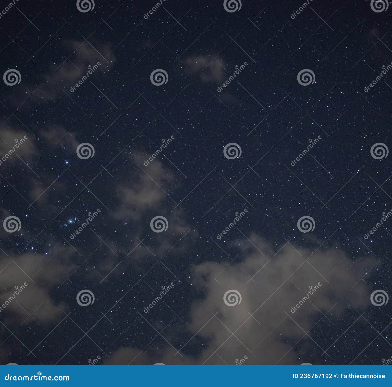 Starry Night with Crisp Sky and Some Clouds with a Lot of ...