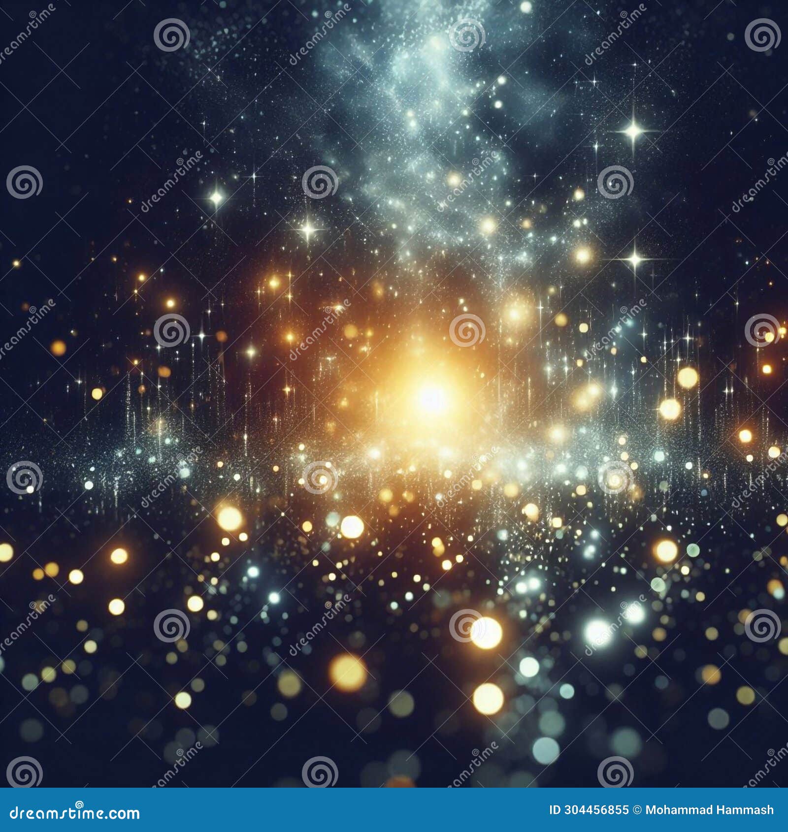 Starry Night: a Dance of Light and Shadows Stock Illustration ...