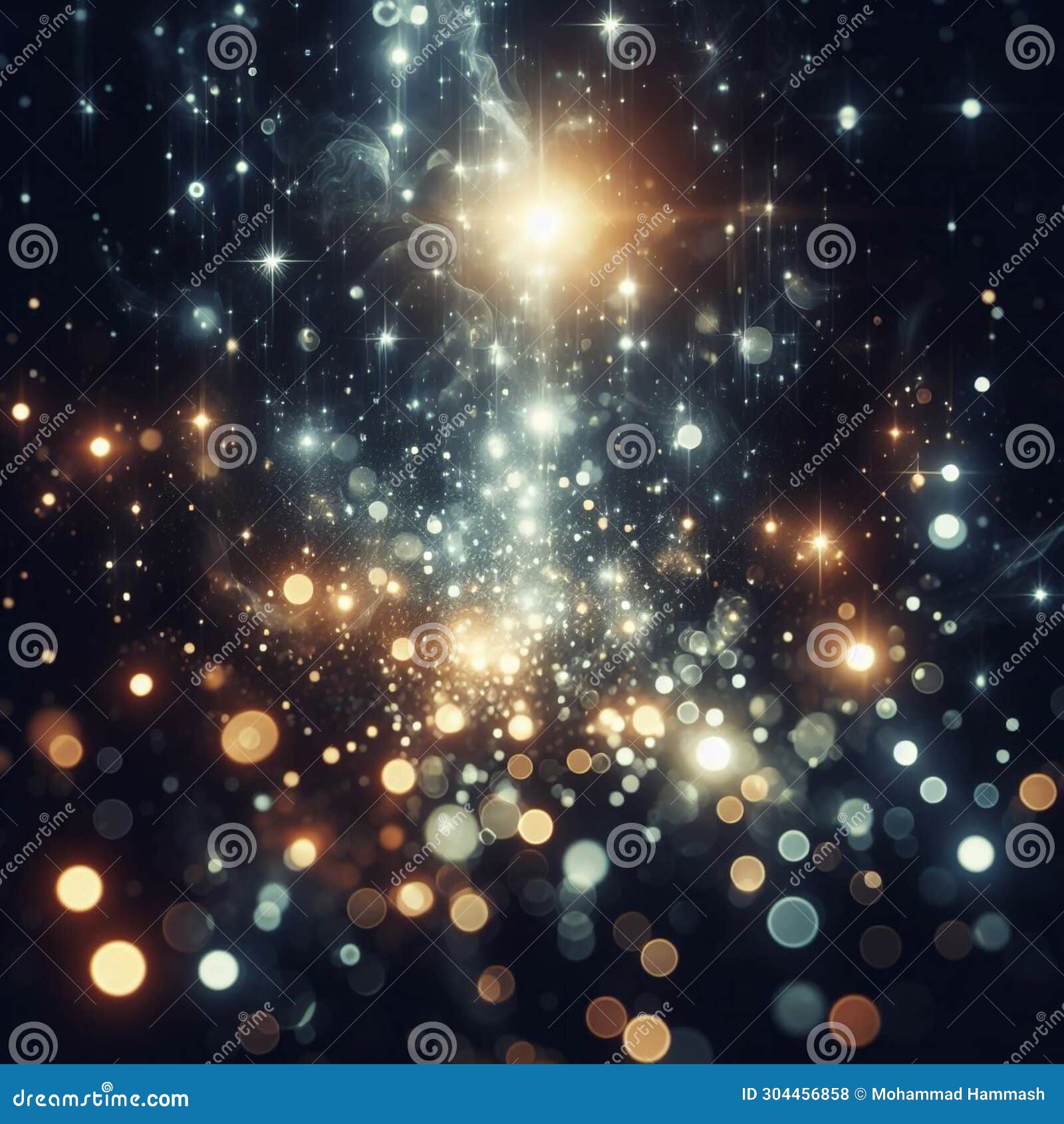 Starry Night: a Dance of Light and Shadows Stock Illustration ...