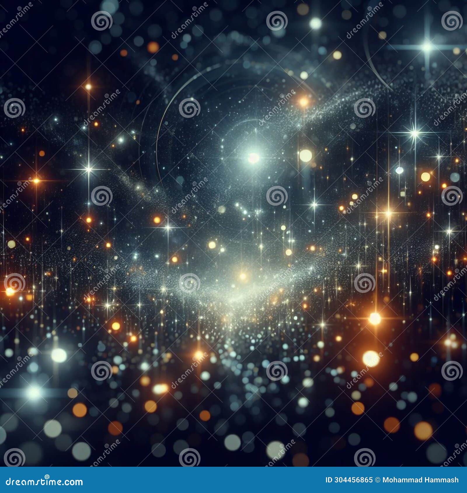 Starry Night: a Dance of Light and Shadows Stock Illustration ...