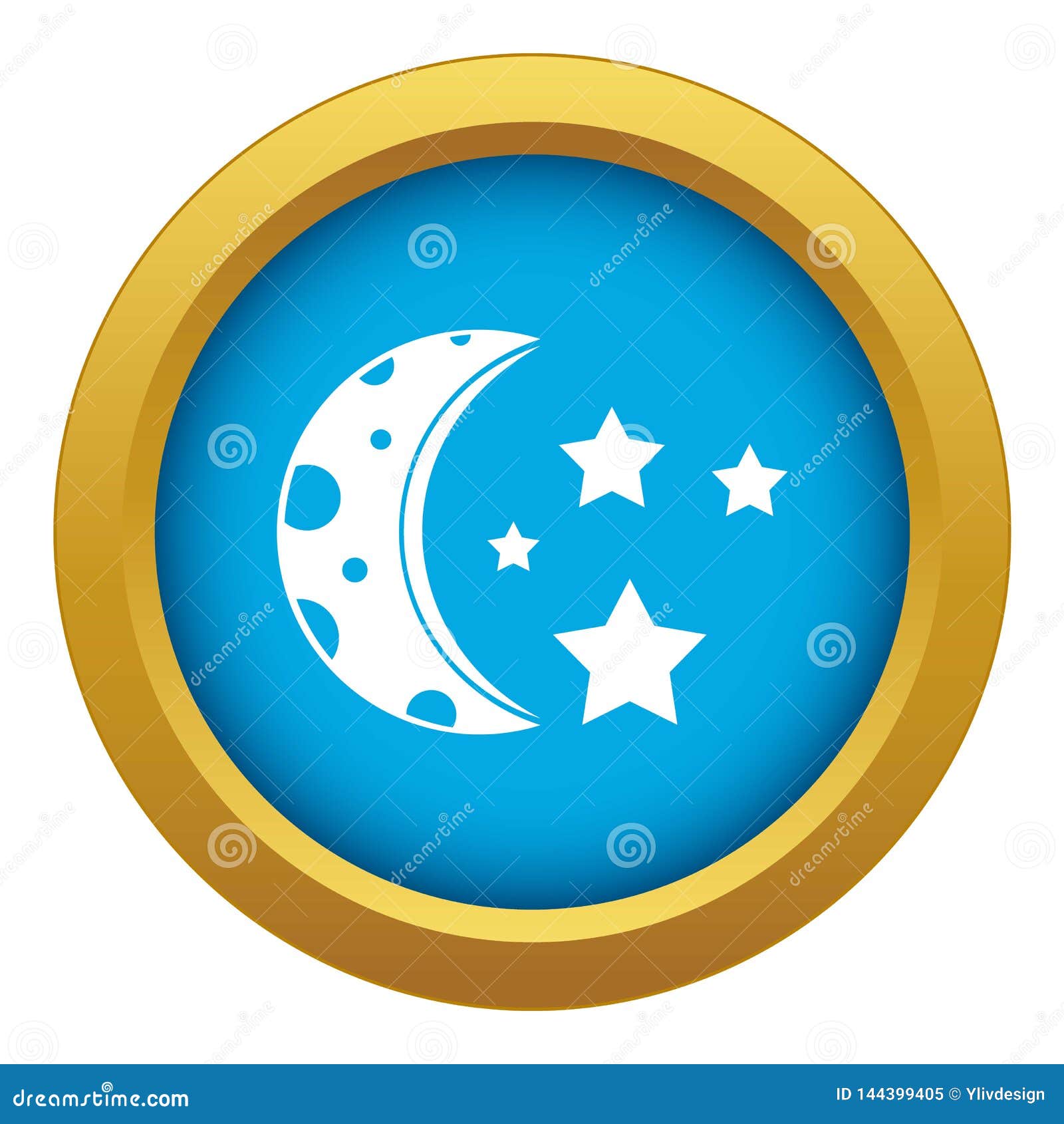 Starry Night Icon Blue Vector Isolated Stock Vector - Illustration of ...