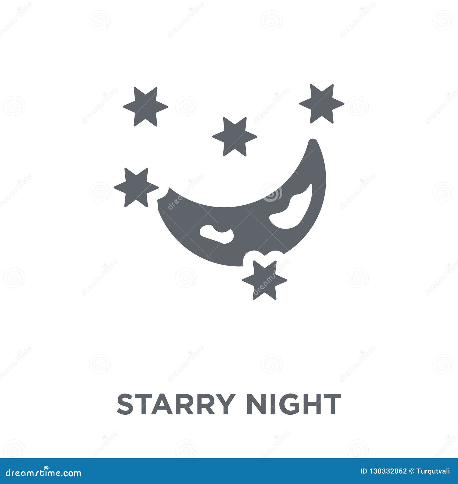 Starry Night Icon from Weather Collection. Stock Vector - Illustration ...