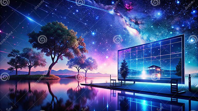 Starry Night Interface Interactive Design Elements Under a Celestial ...