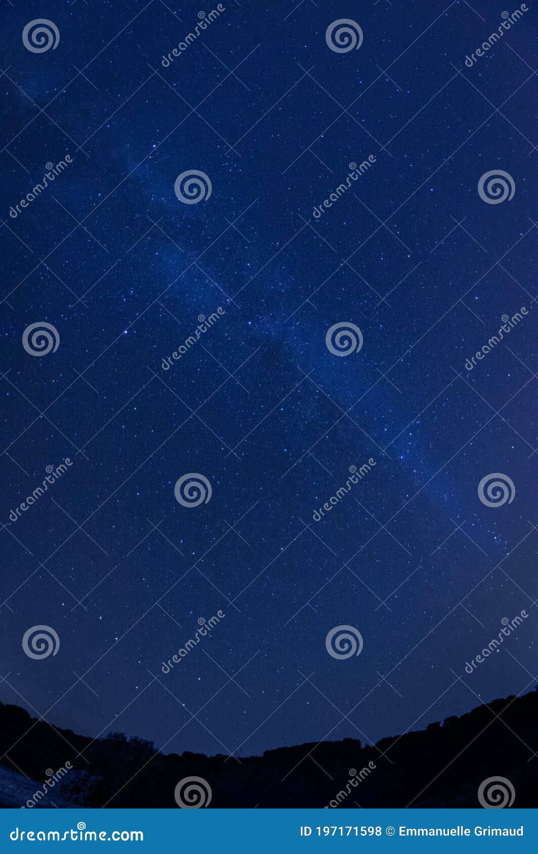 Starry Night with the Milky Way Stock Photo - Image of cosmos, universe ...
