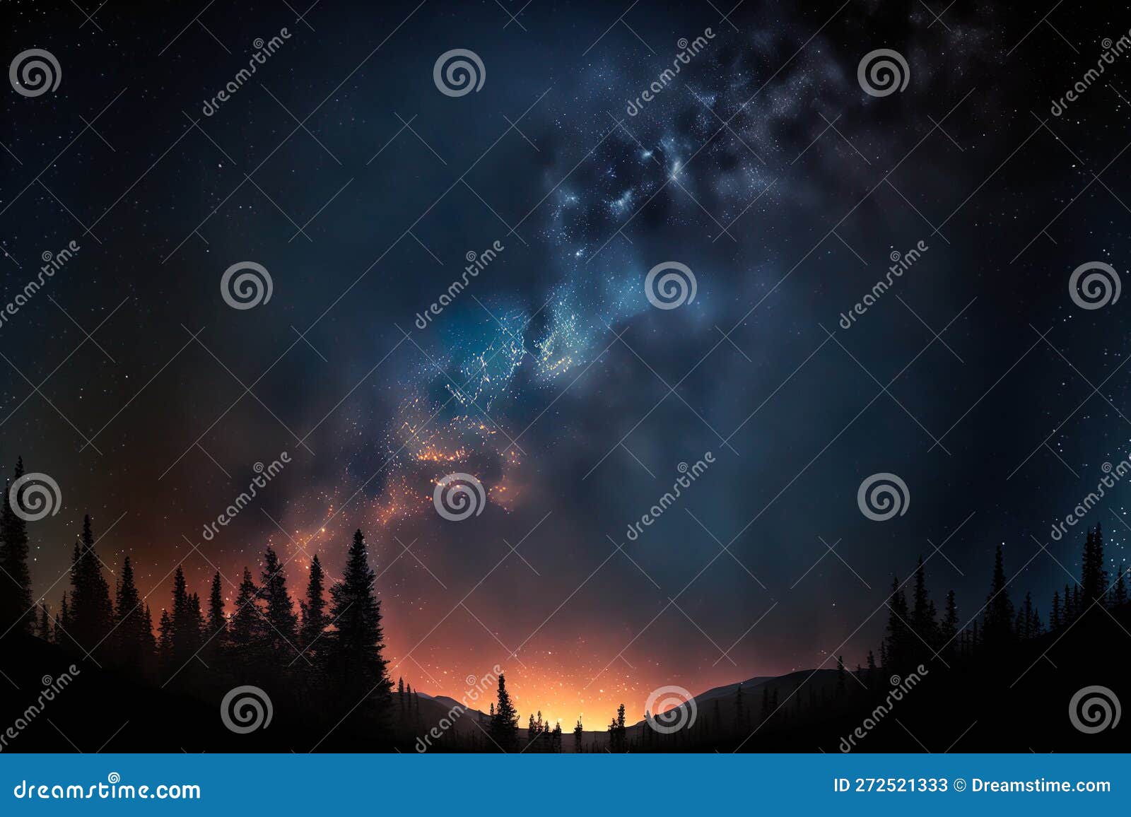 Starry Night Sky As a Background. Dark Interstellar Space Stock ...