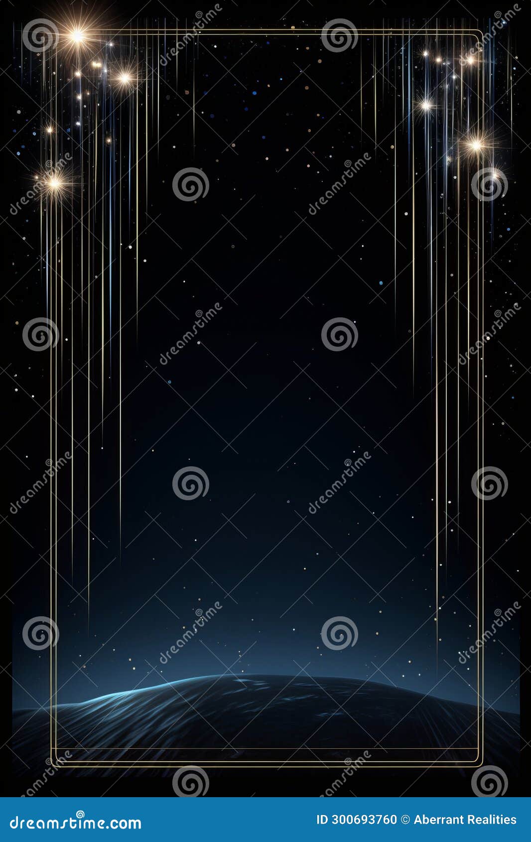 A Starry Night Sky with a Starry Background and a Square Frame Stock ...