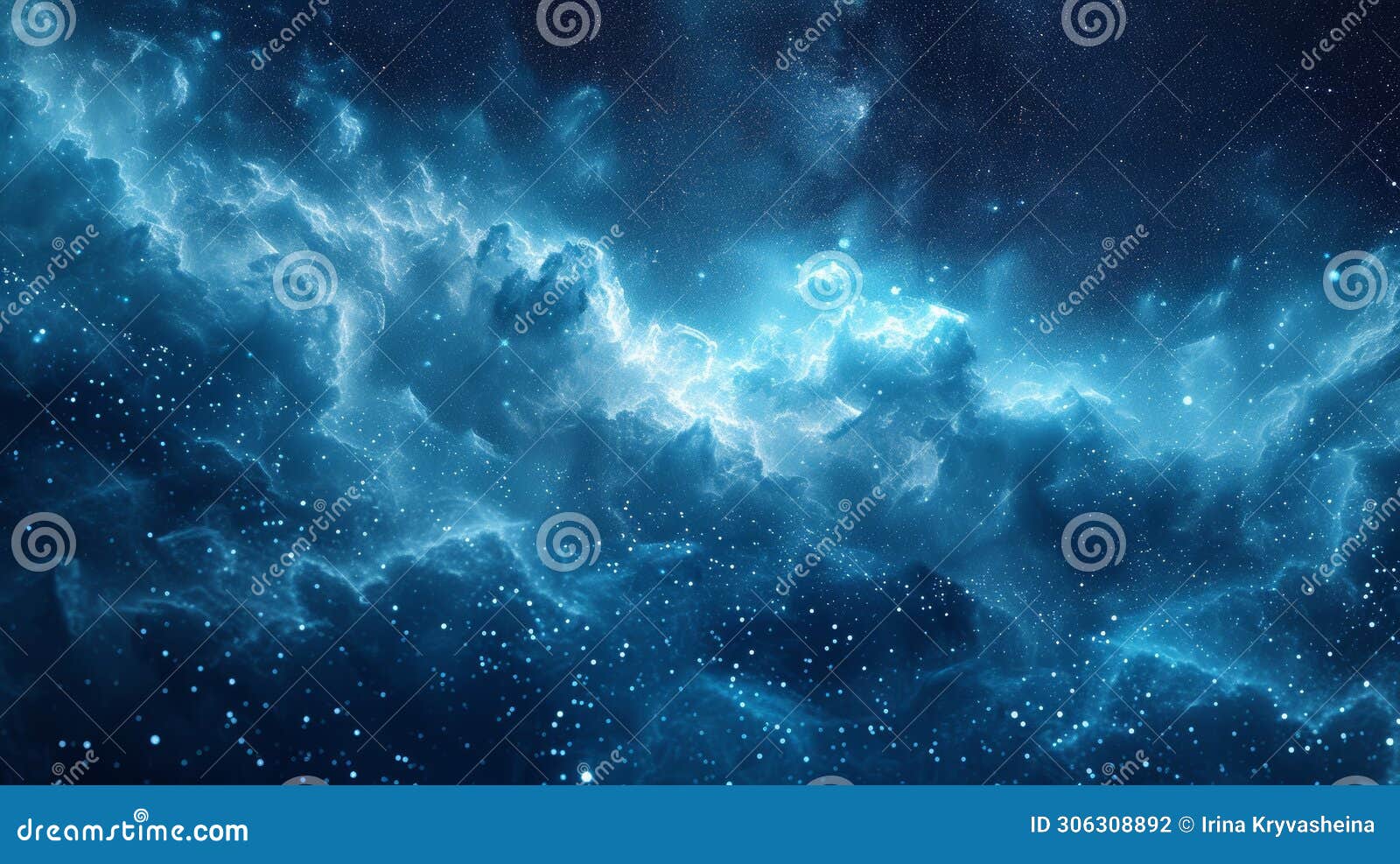 Starry Night Sky with Celestial Energy Stock Photo - Image of glow ...