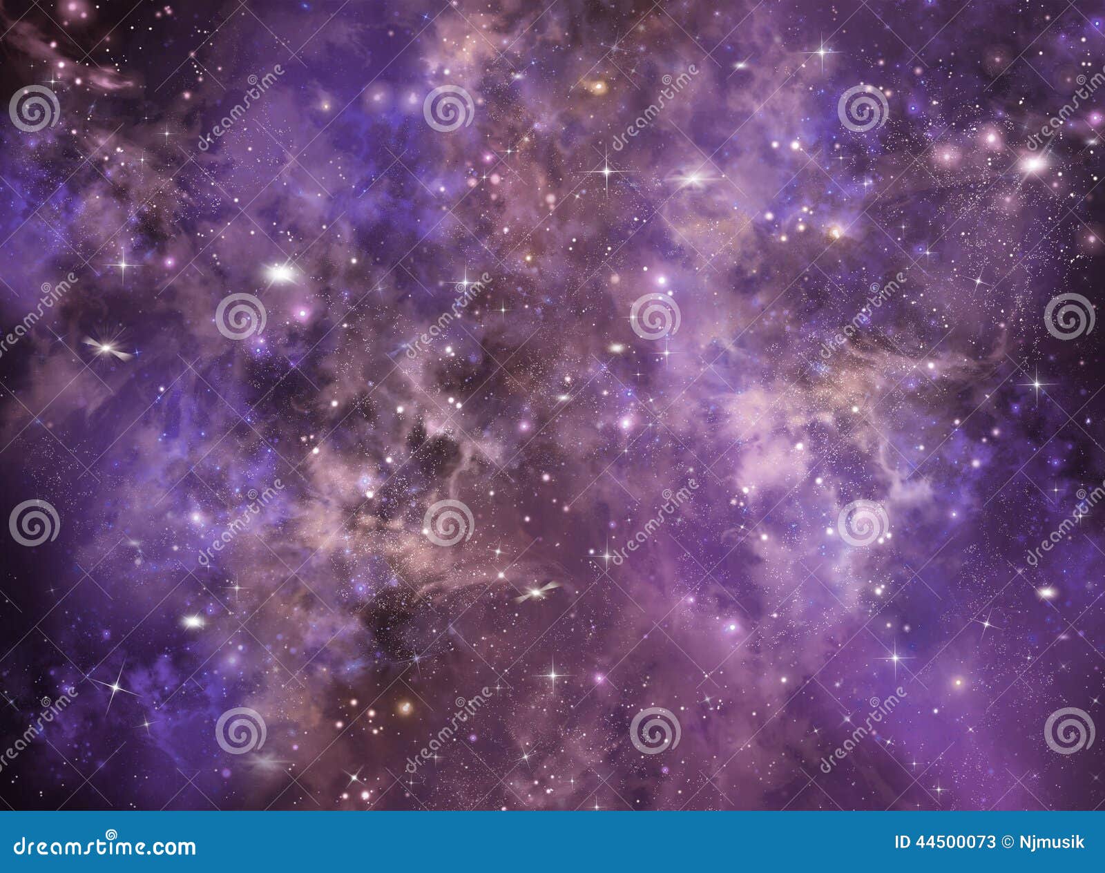 Starry Night Sky Deep Outer Space Stock Illustration - Illustration of ...