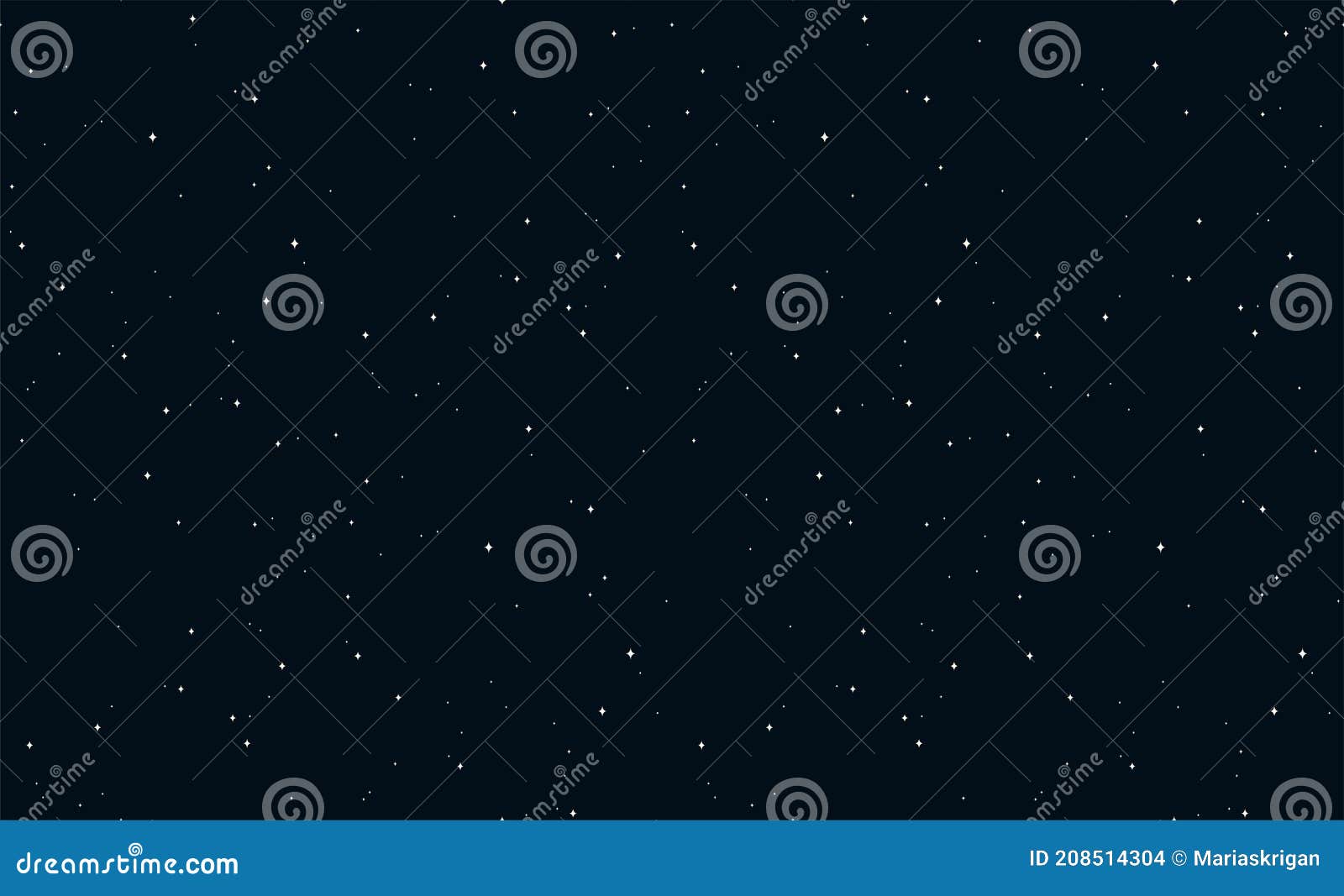 Starry Night Sky Fireworks Seamless Pattern Stock Vector - Illustration ...