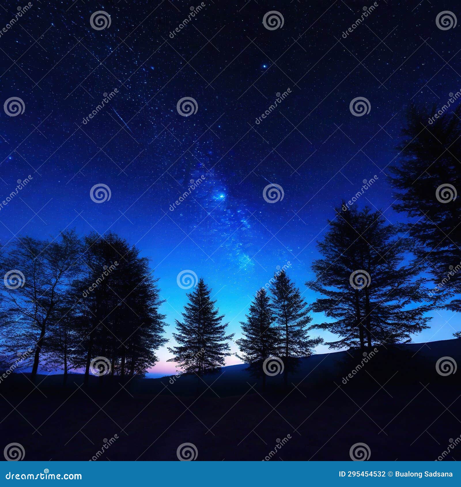 Starry Night Sky with a Genuine Astro Stock Illustration - Illustration ...