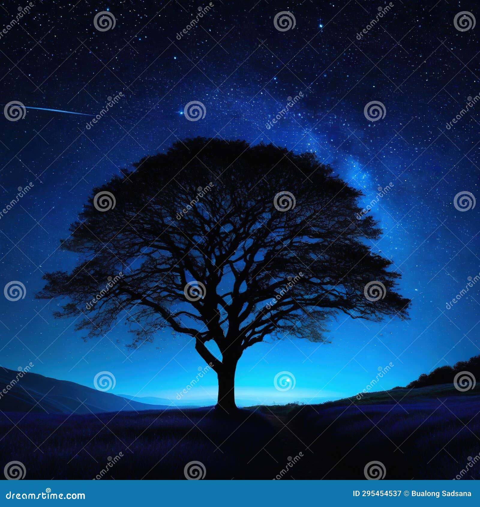 Starry Night Sky With A Genuine Astro Royalty-Free Cartoon ...