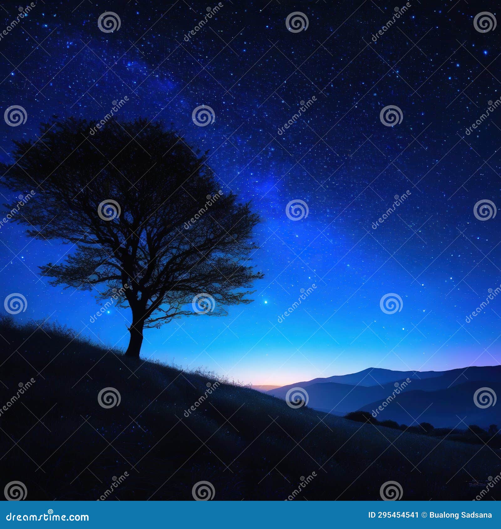 Starry Night Sky with a Genuine Astro Stock Illustration - Illustration ...