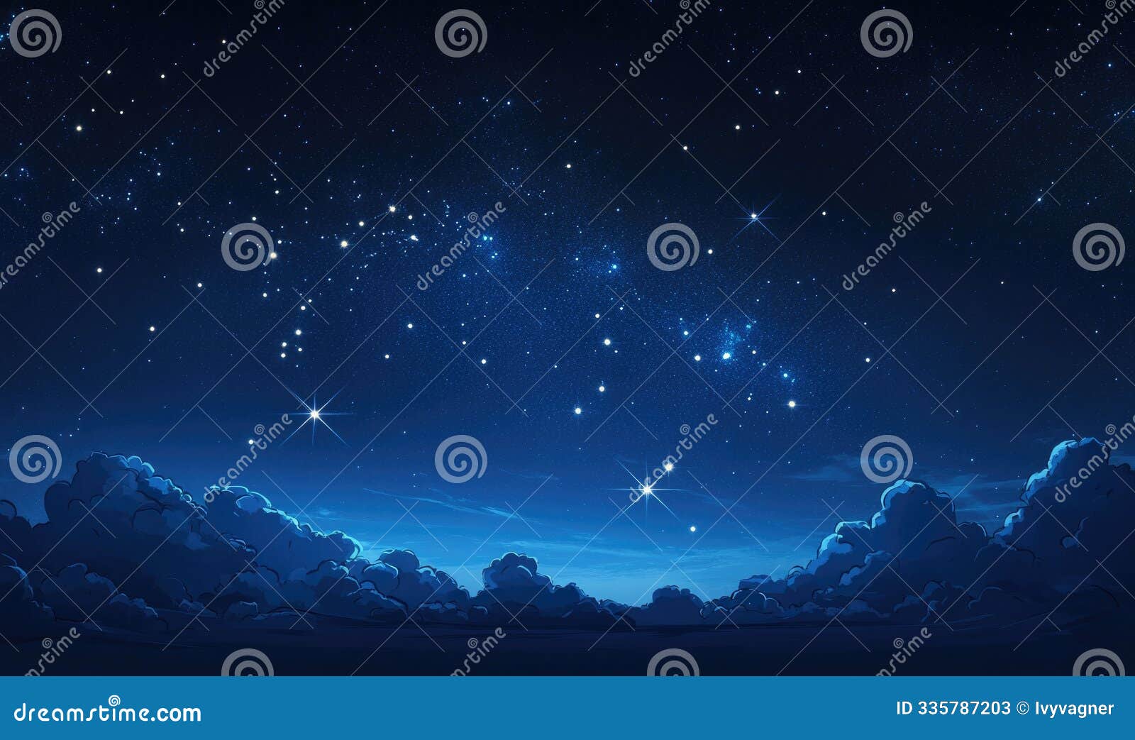 A Starry Night Sky with a Long Line of Stars Stock Image - Image of ...