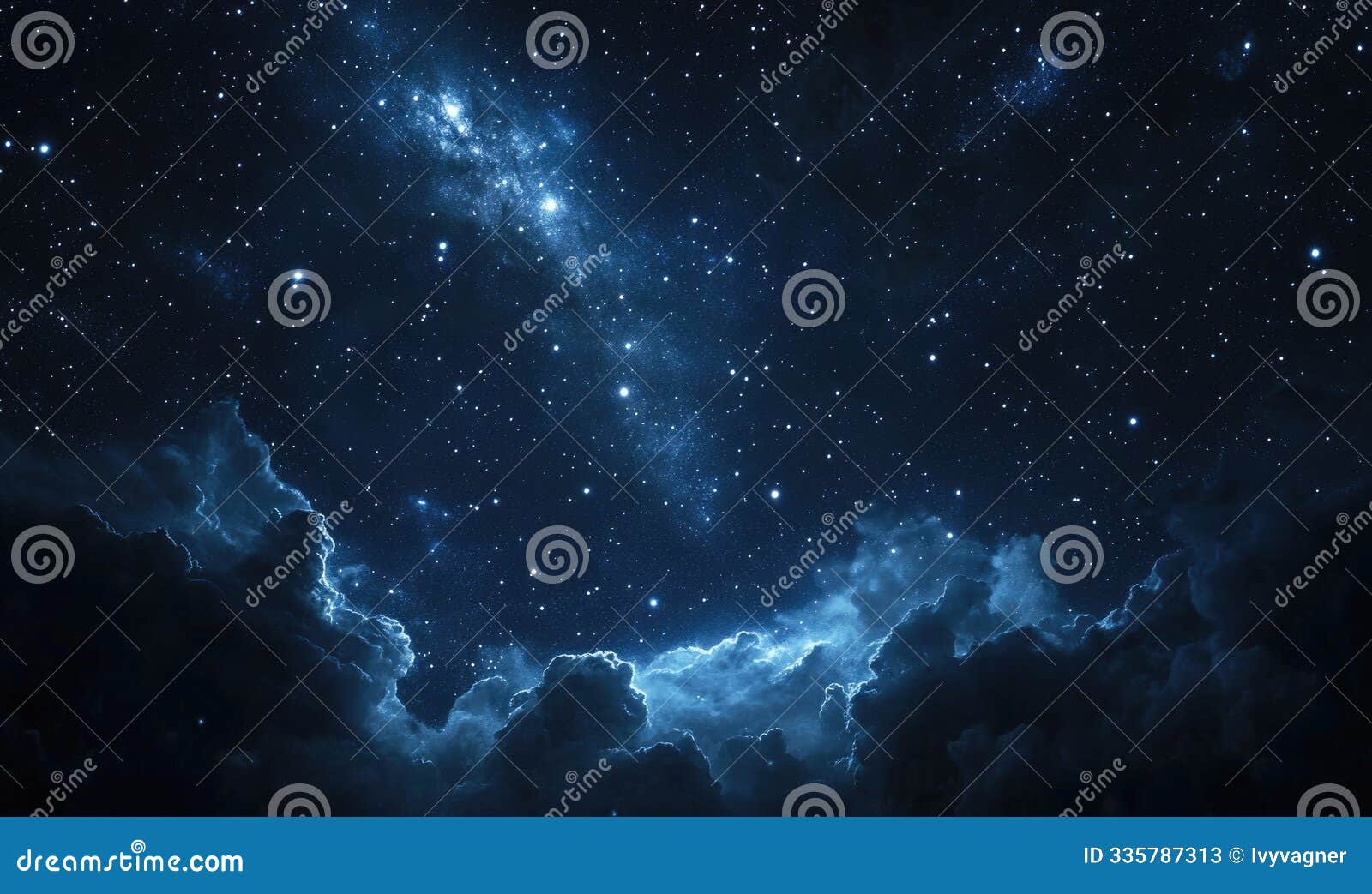 A Starry Night Sky with a Long Line of Stars Stock Image - Image of ...