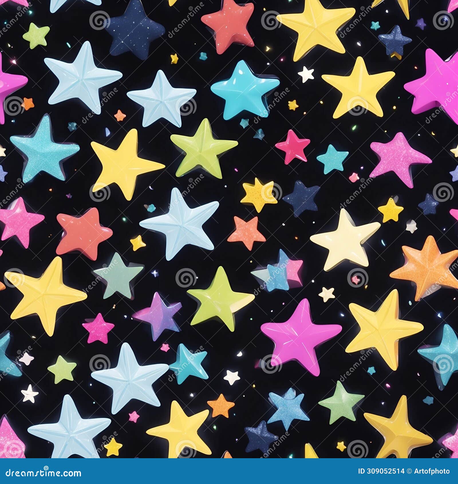 Starry Night Sky with Numerous Stars on a Black Background. Generative ...