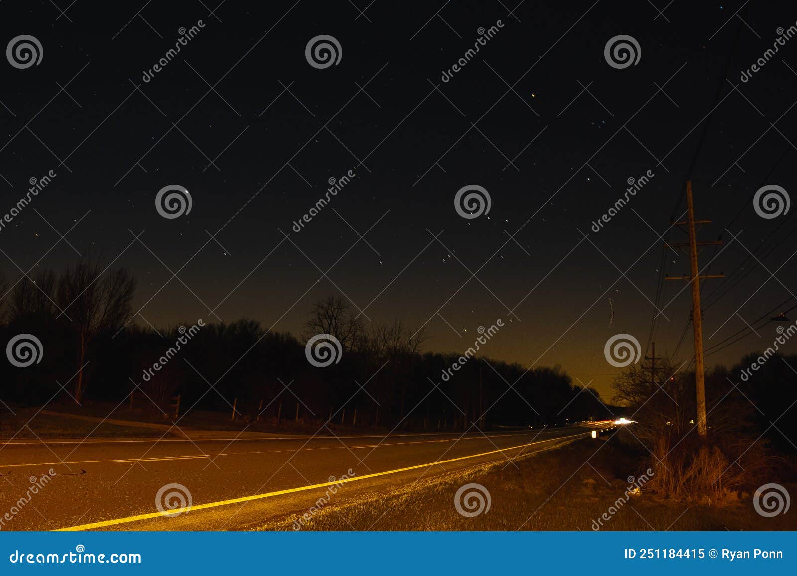 A Starry Night Sky Over Orwell, Ohio Stock Image - Image of time, space ...