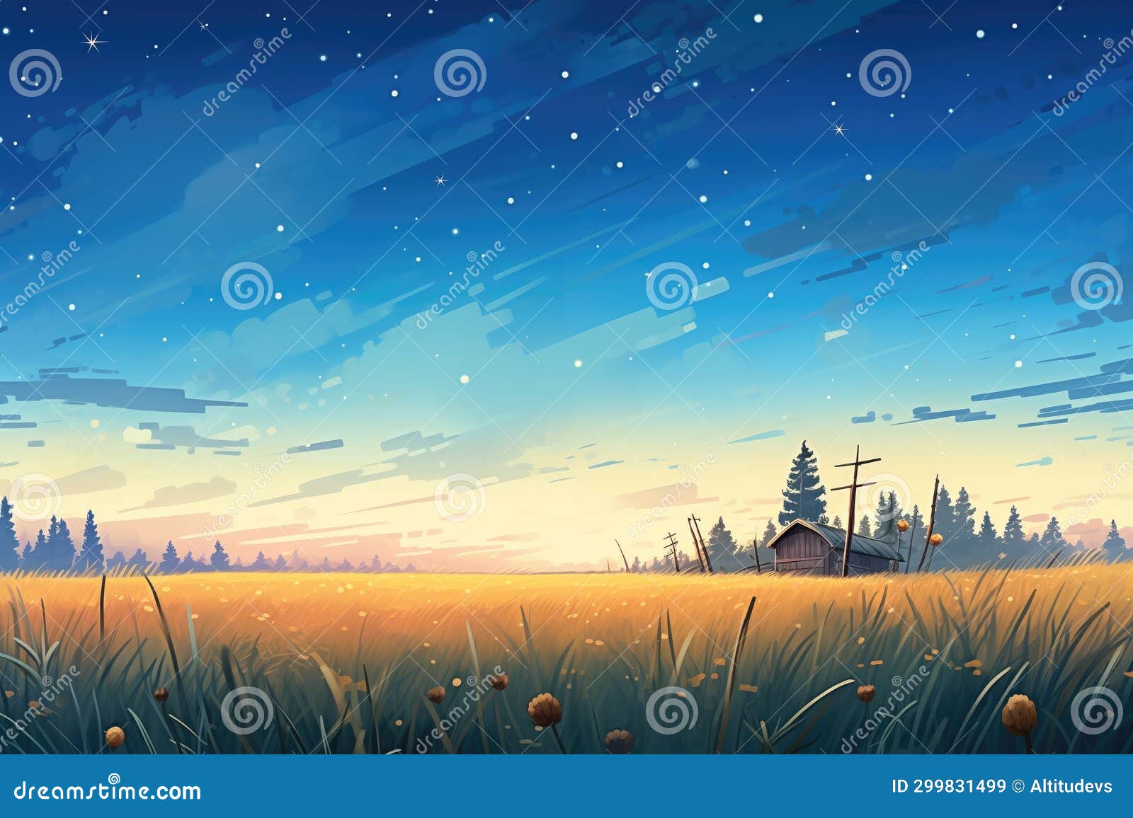 Starry Night Sky Over a Wild Prairie Stock Image - Image of prairie ...