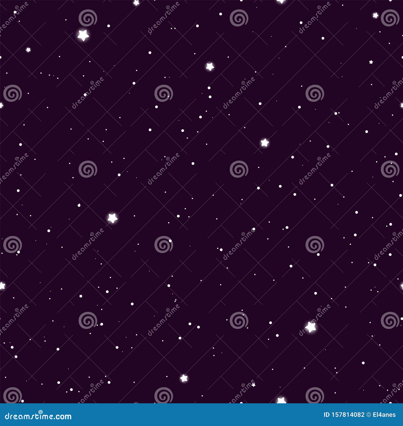 Starry night sky pattern stock vector. Illustration of seamless - 157814082