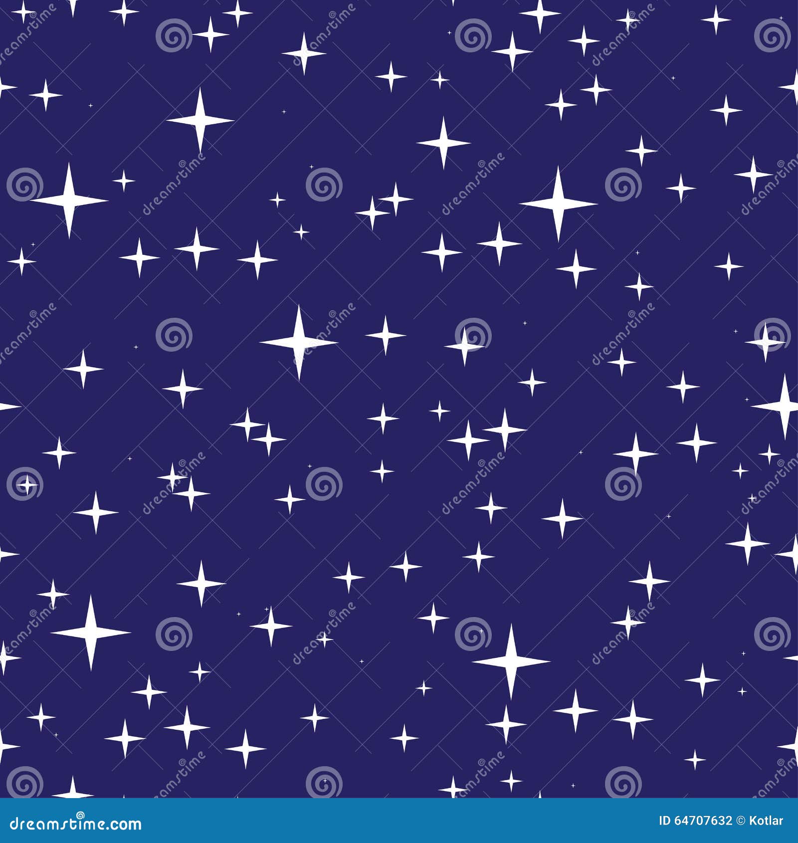 Starry Night Sky Seamless Pattern Stock Vector - Illustration of design ...