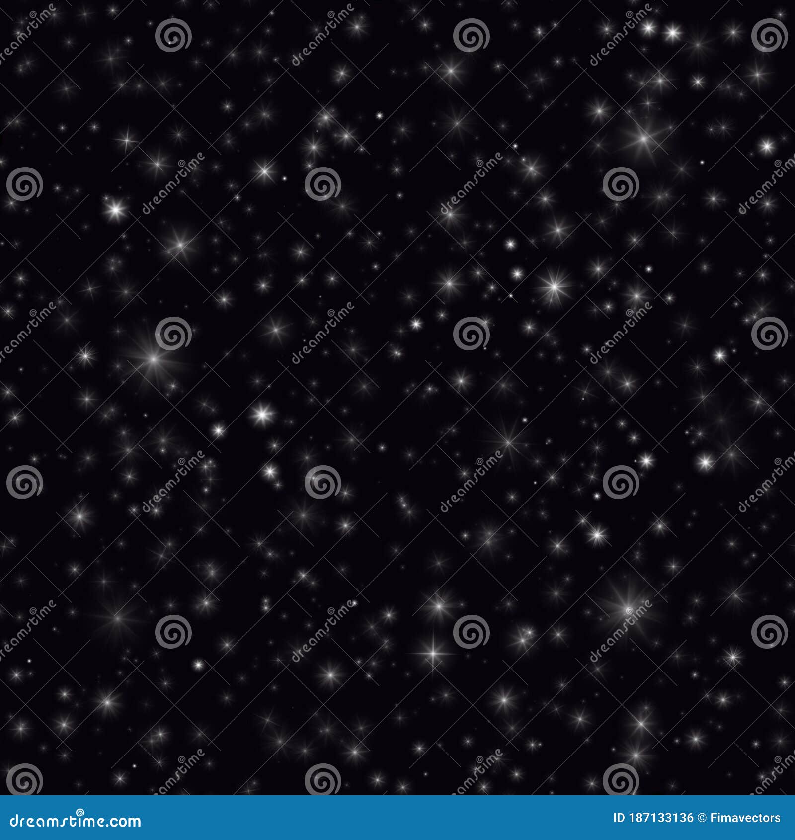 Starry Night Sky Seamless Pattern Stock Vector - Illustration of ...