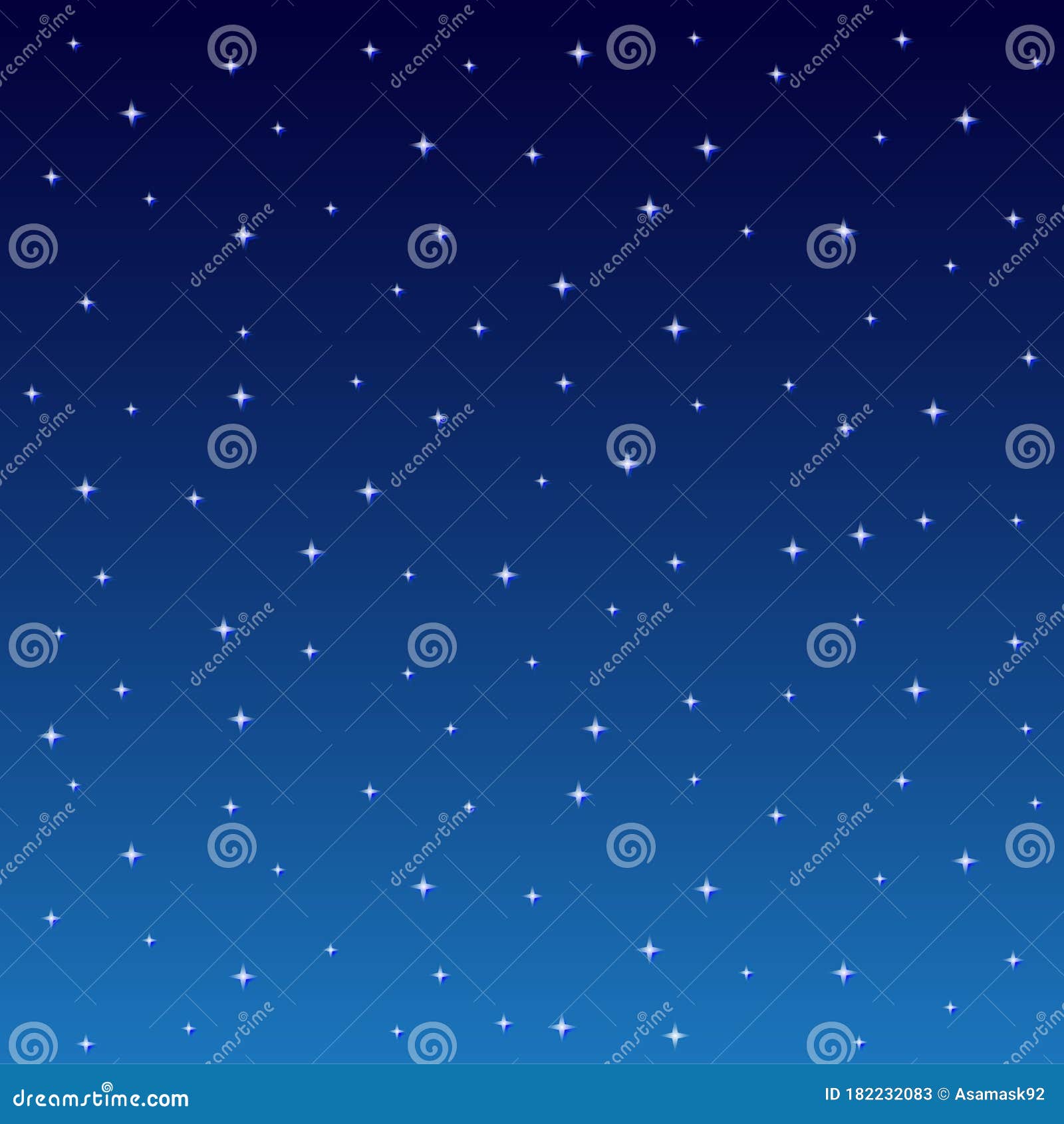 Starry Night Sky Square Background Stock Vector - Illustration of ...