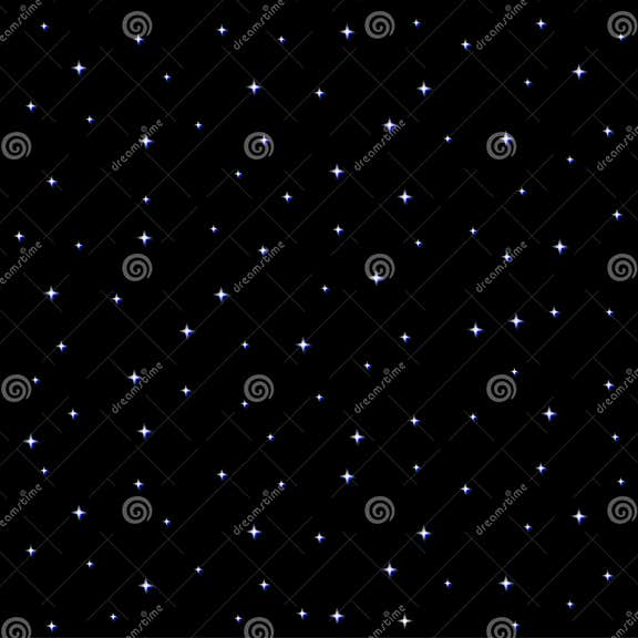 Starry Night Sky Square on Black Background Stock Vector - Illustration ...