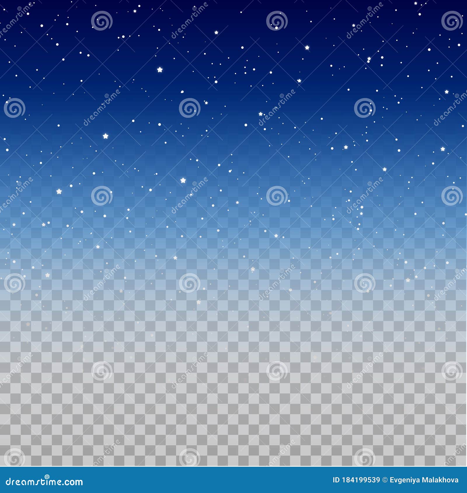Starry Night Sky on Transparent Background - Vector Design Element ...
