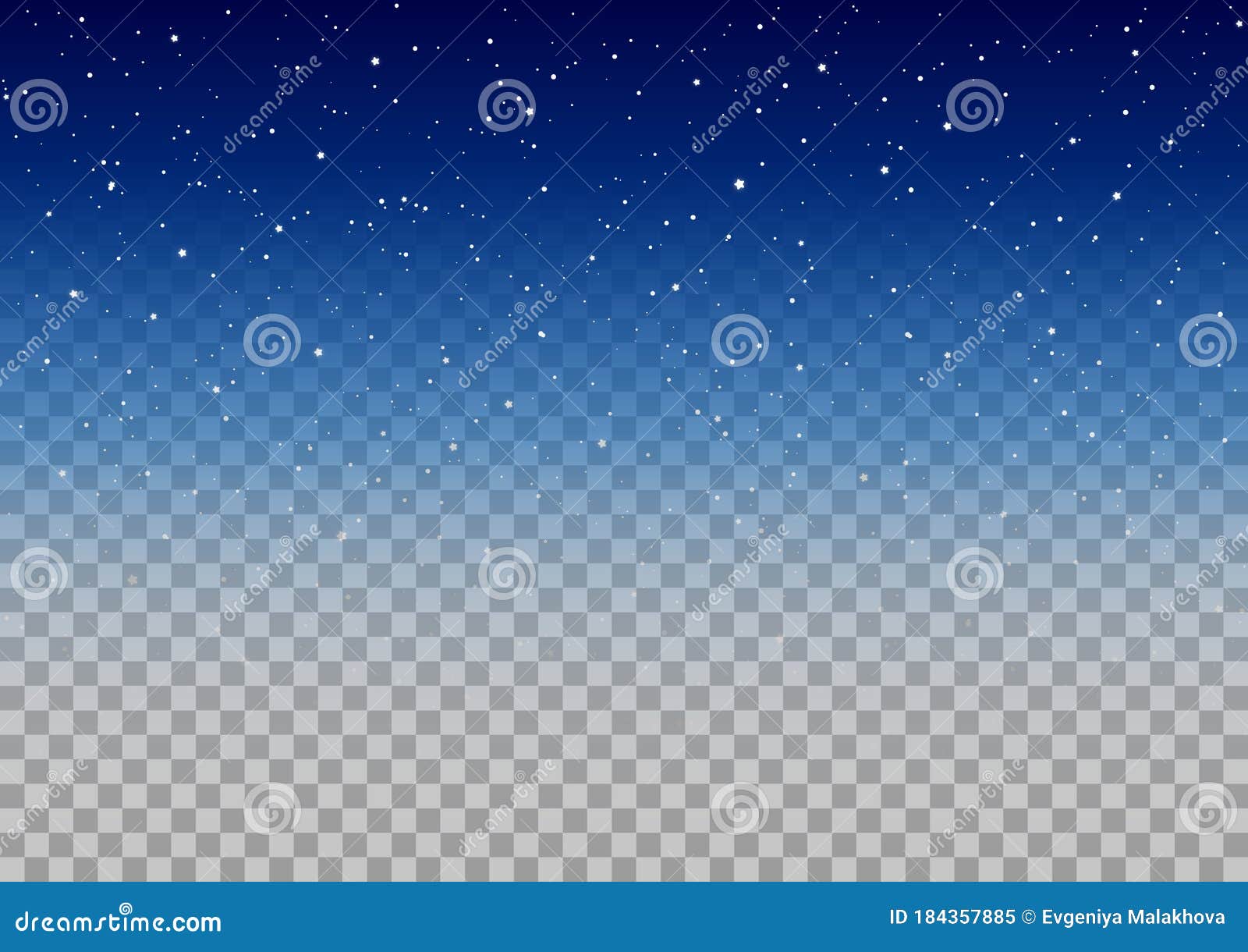 Starry Night Sky on Transparent Background - Vector Design Element ...