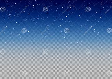 Starry Night Sky on Transparent Background - Vector Design Element ...