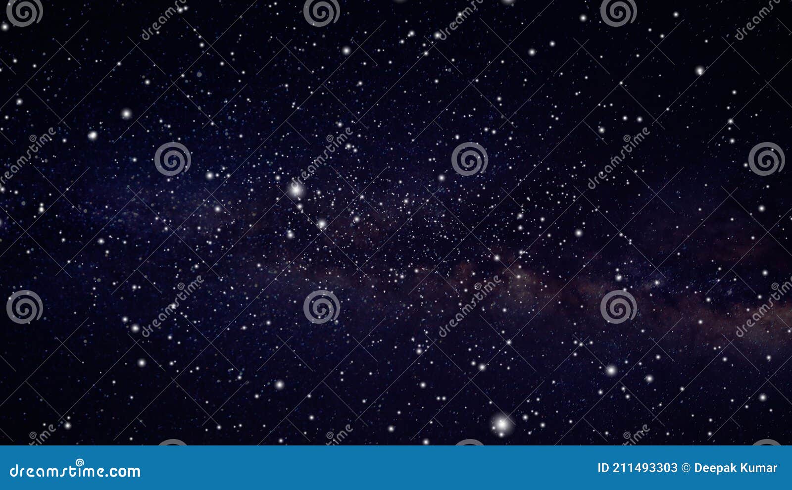 Starry Night Sky Universe Illustration Stock Image - Image of creation ...