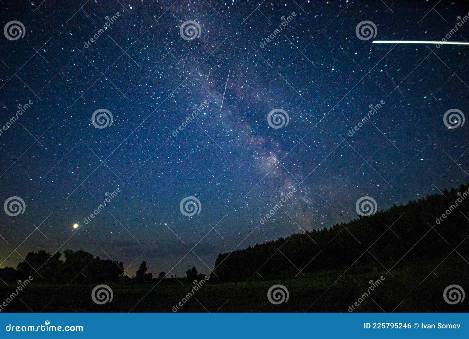 Starry Night Sky on a Warm Summer Night Stock Photo - Image of light ...