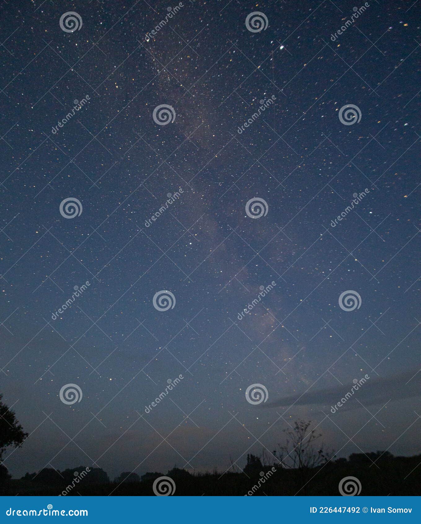 Starry Night Sky on a Warm Summer Night Stock Photo - Image of star ...