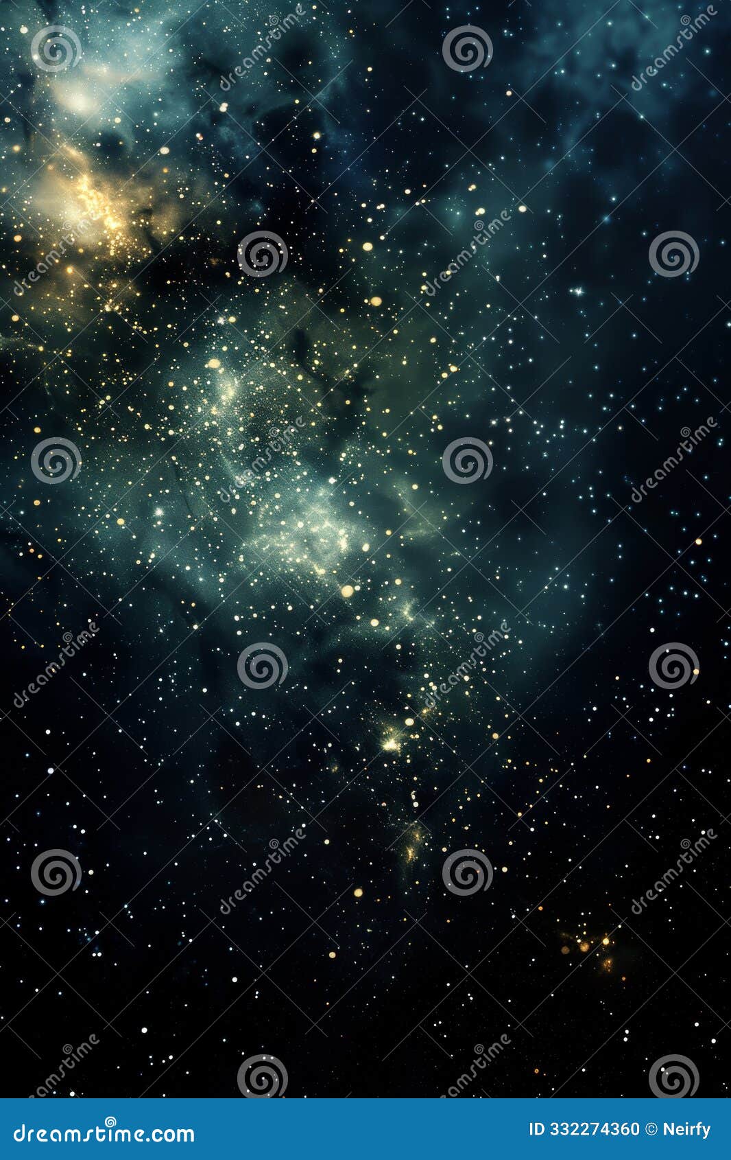 A Starry Night in Space, Abstract Si Fi Background. Stock Photo - Image ...