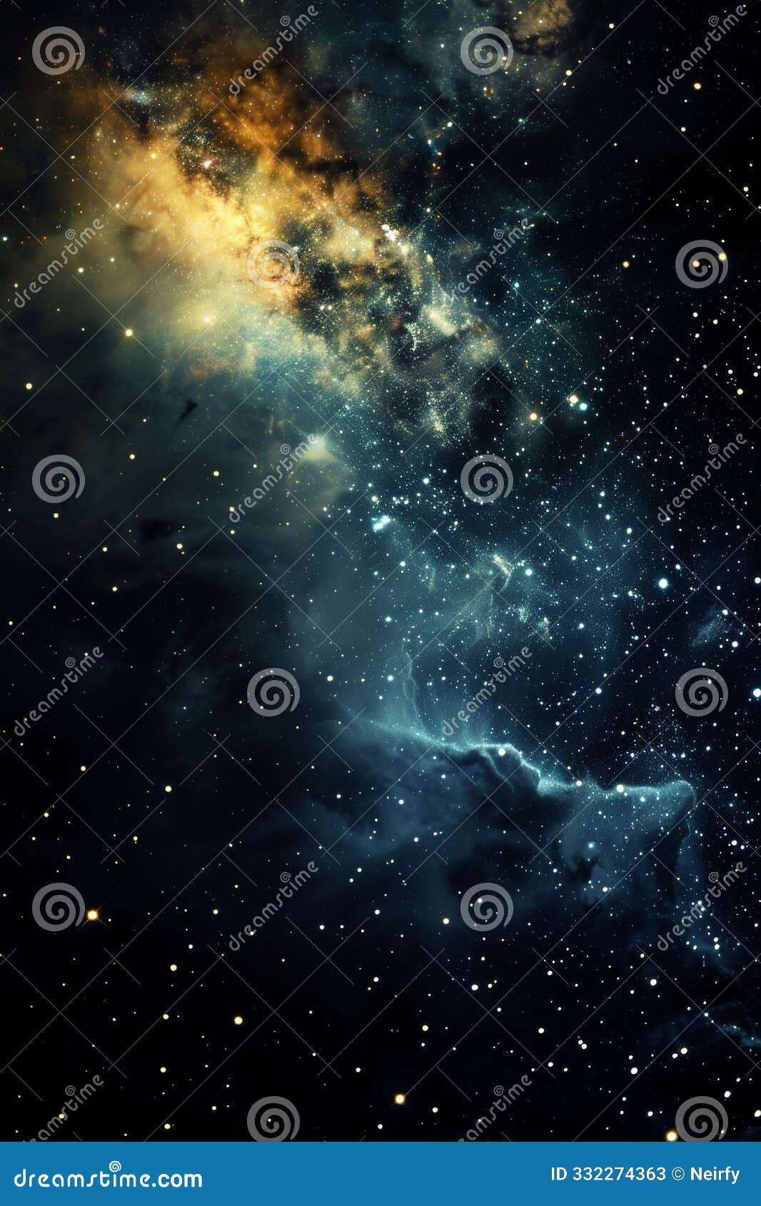 A Starry Night in Space, Abstract Si Fi Background. Stock Image - Image ...
