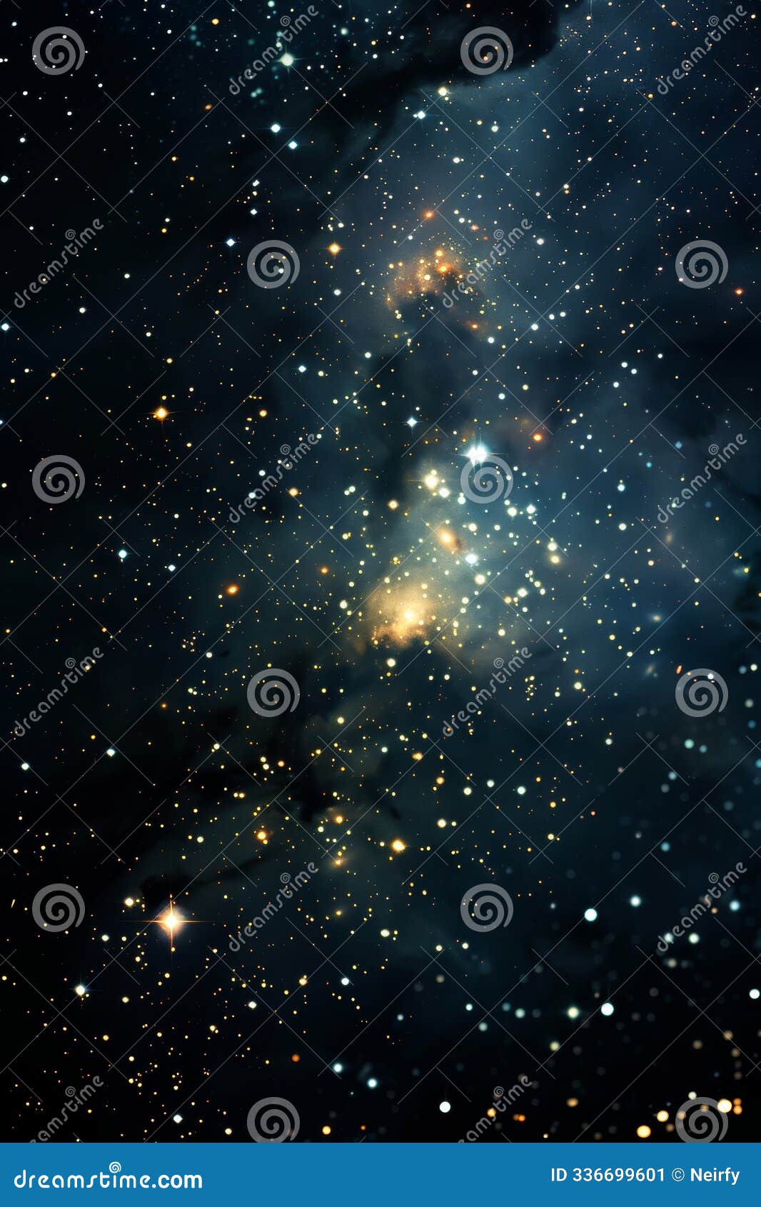A Starry Night in Space, Abstract Si Fi Background. Stock Image - Image ...