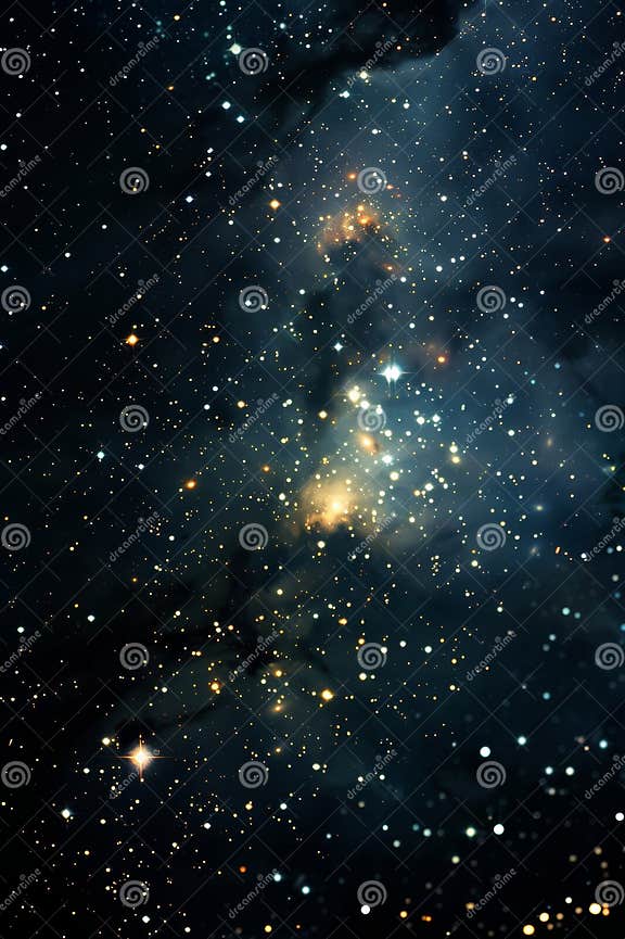 A Starry Night in Space, Abstract Si Fi Background. Stock Image - Image ...