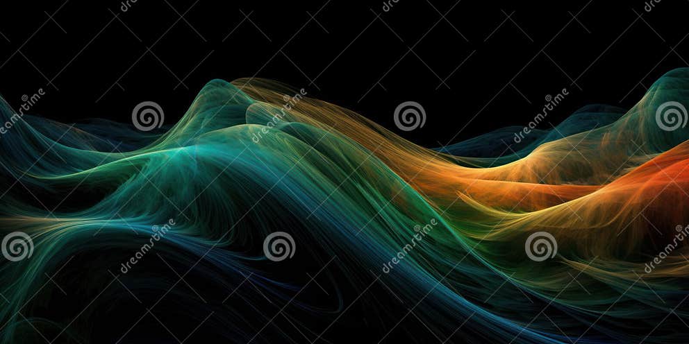 Starry Outer Space Wave Neon Glowing Background Texture. AI Generative ...