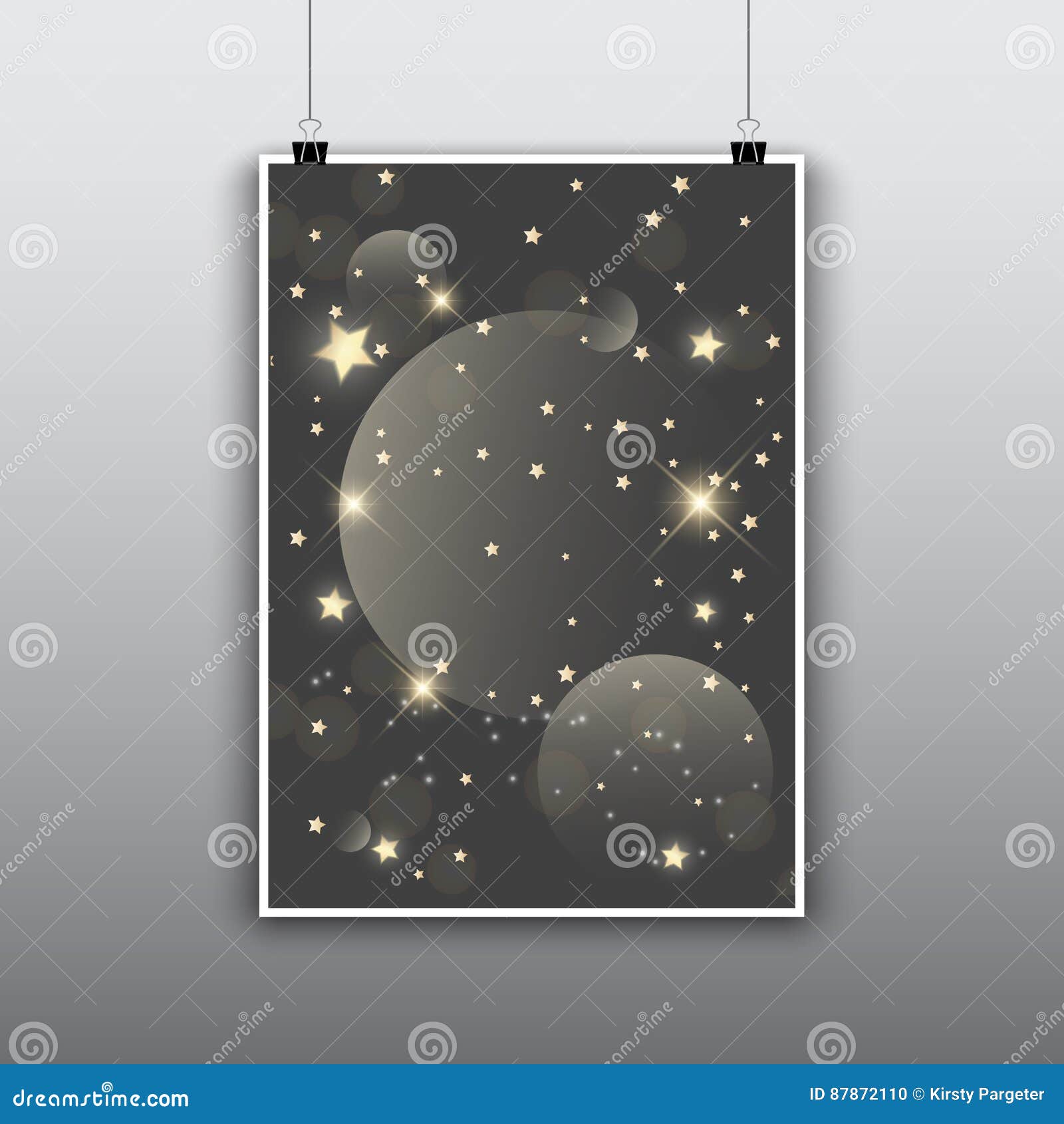 Starry poster design stock vector. Illustration of card - 87872110