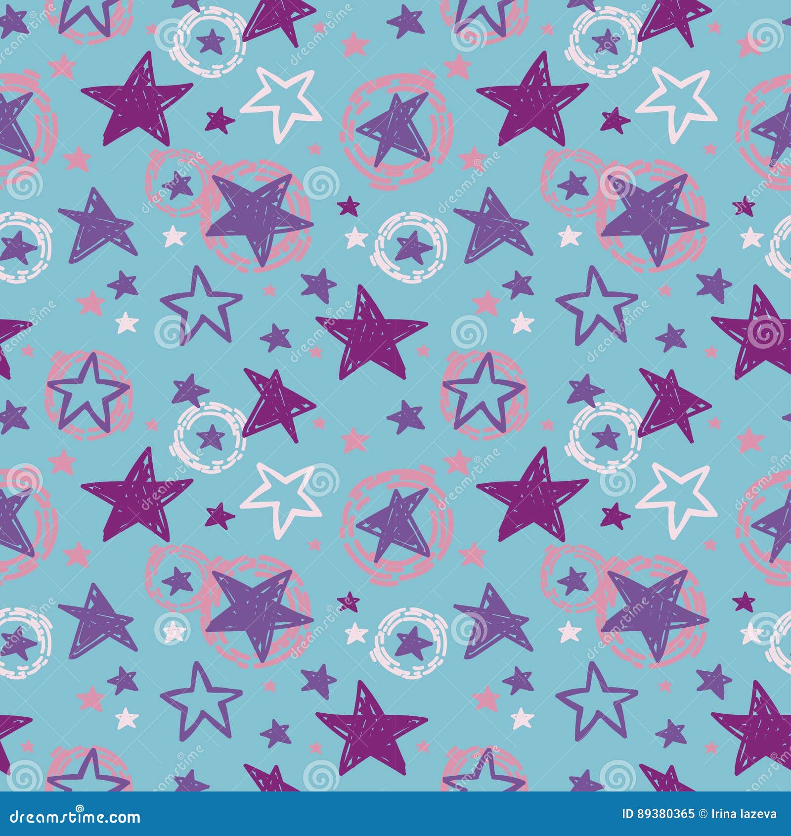 Starry seamless pattern stock vector. Illustration of bohemian - 89380365