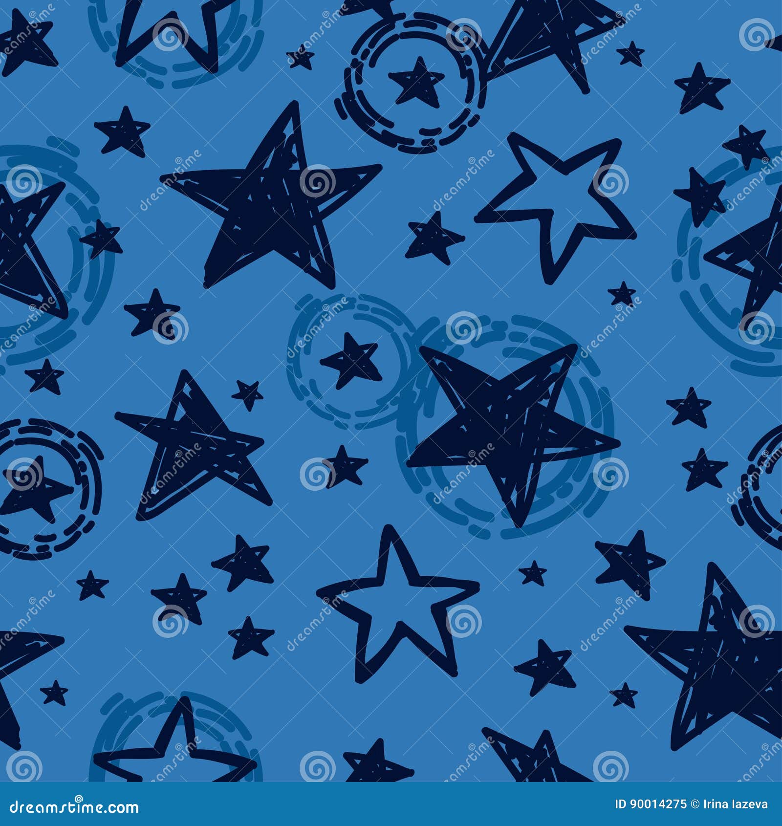 Starry seamless pattern stock vector. Illustration of space - 90014275