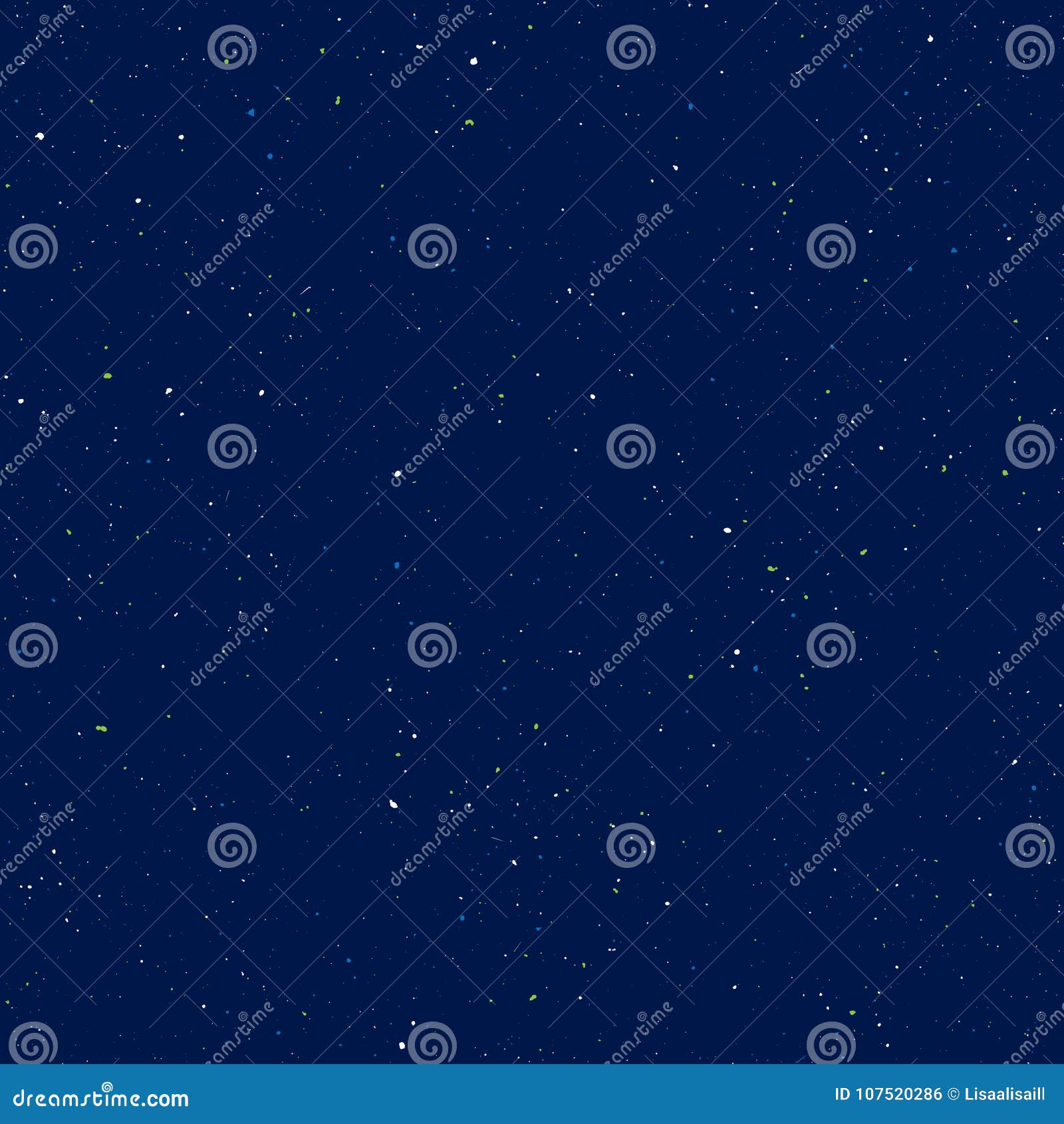 Starry Seamless Pattern, Splashed Hand Draw Universe and Galaxy ...