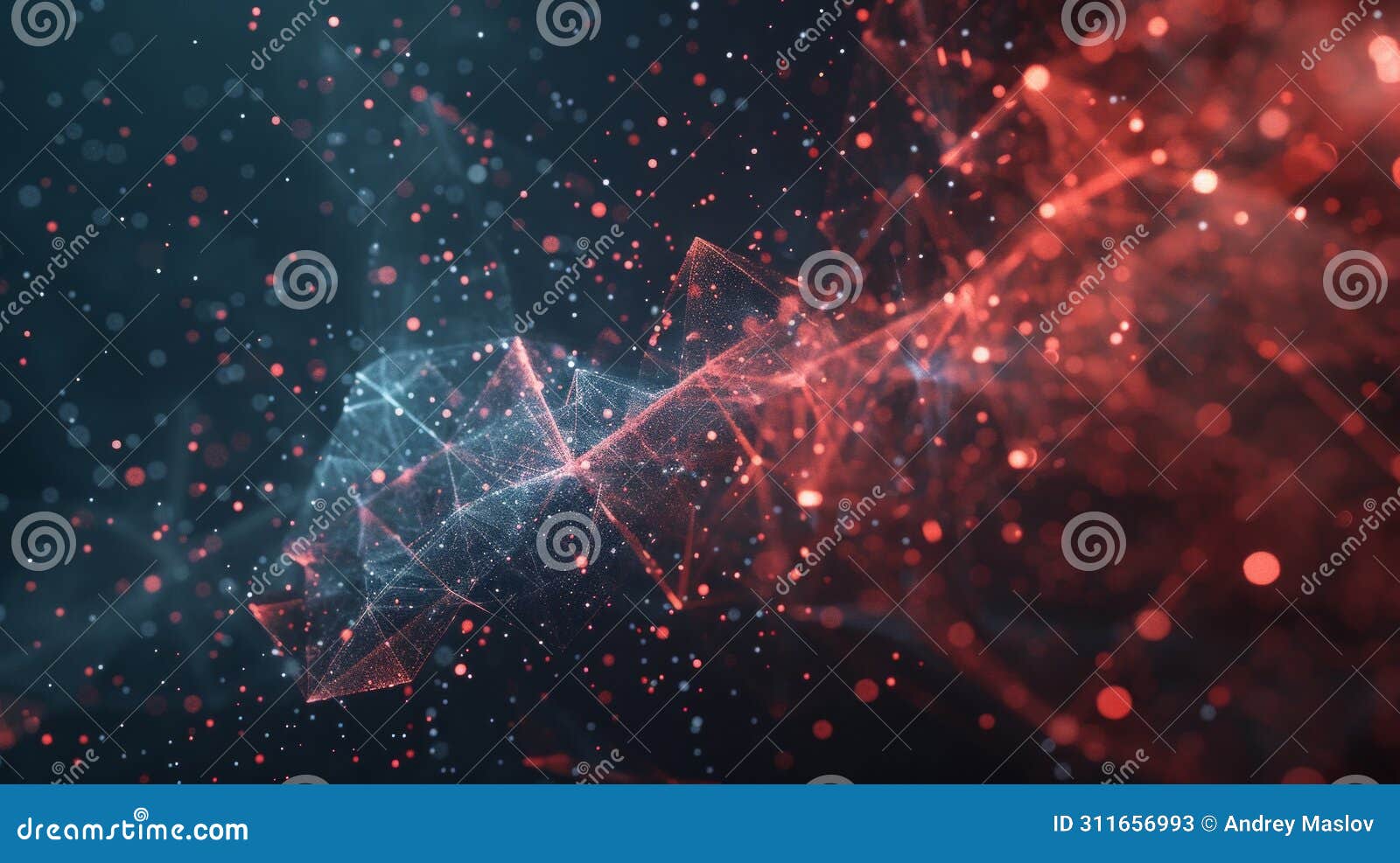 Starry Sky Abstract of Network Connections Stock Image - Image of ...