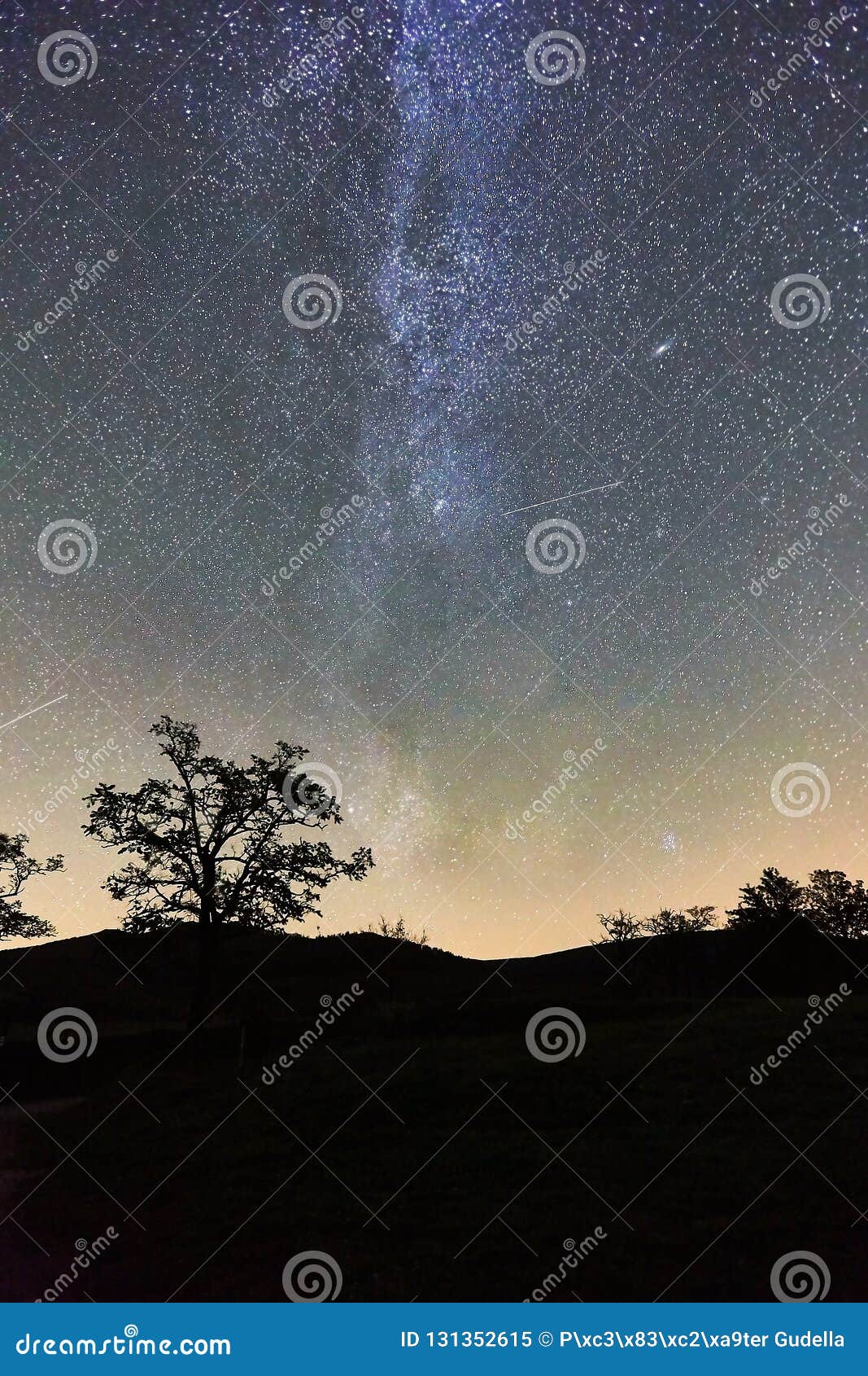 Starry sky landscape stock image. Image of bare, galaxy - 131352615