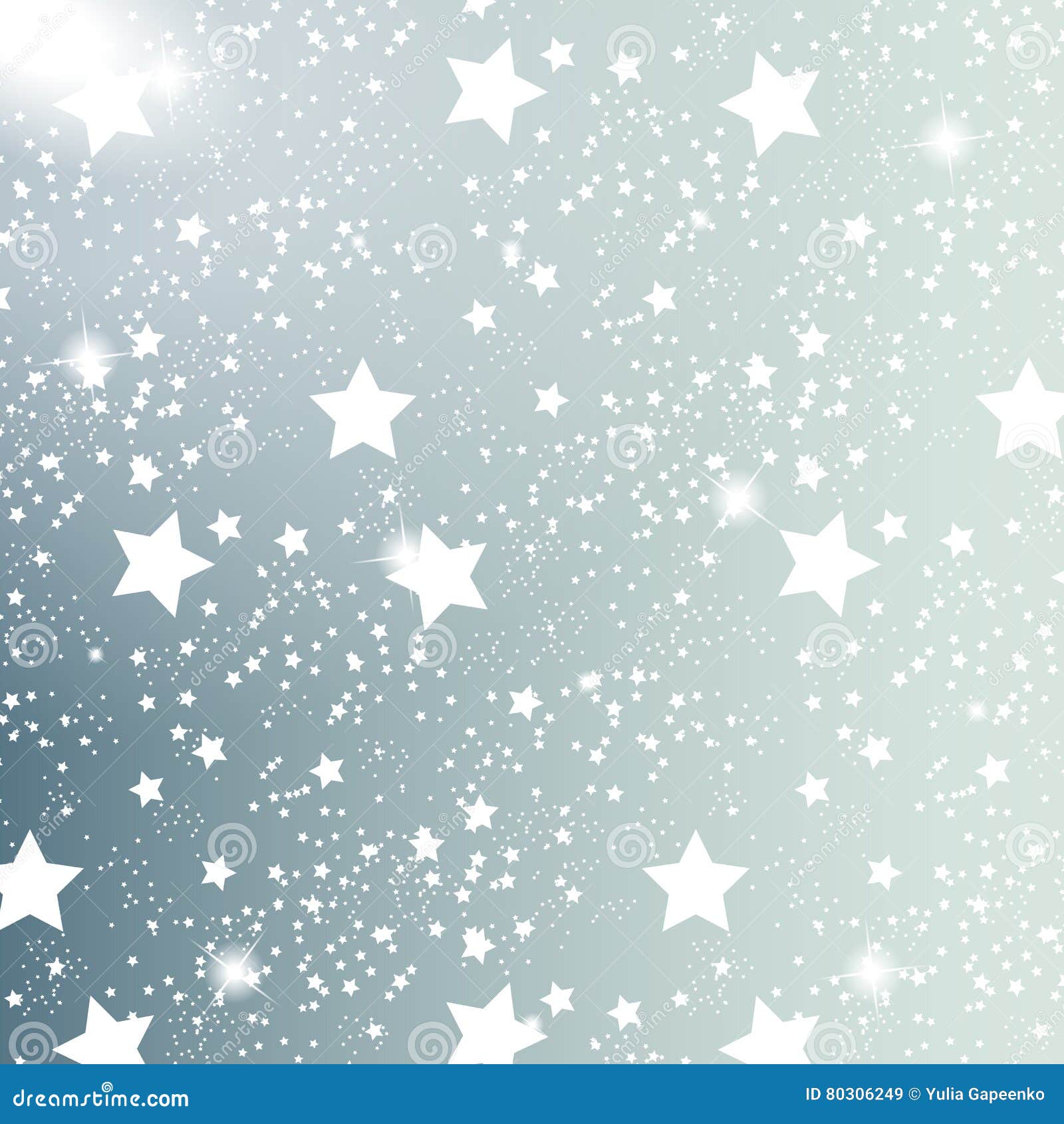 Starry Sky on Blue Background. Vector Illustration Stock Vector ...