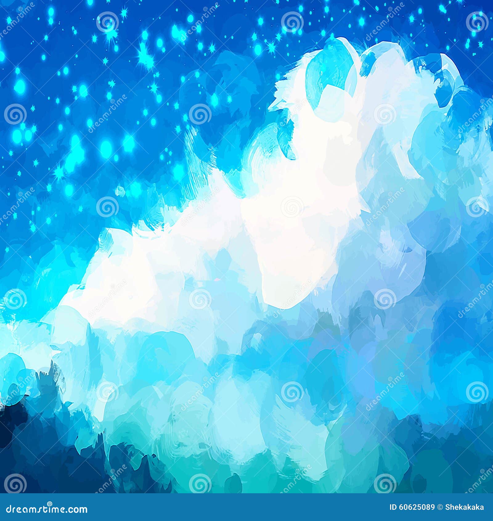 Starry Sky Brush Strokes Background. Stock Illustration - Illustration ...