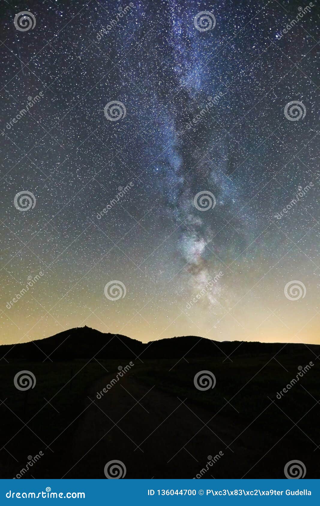 Starry Sky LAndscape stock photo. Image of landscape - 136044700