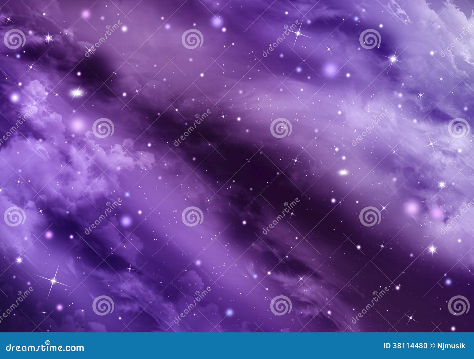 Starry Sky in the Open Space Stock Illustration - Illustration of ...