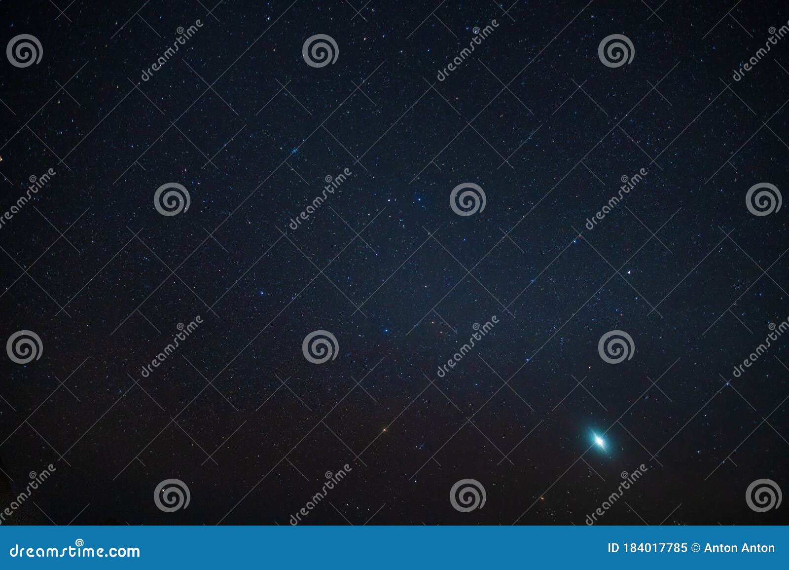 Starry Sky, Planets and Stars, Landscape at Sunset of the Pacific Ocean ...